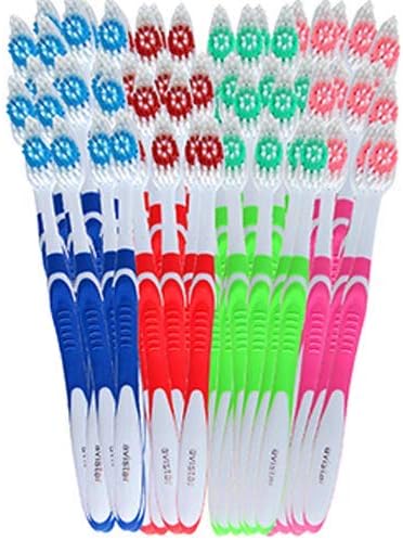 Amazon.com : 48 Individually Packaged Large Head Medium Bristle ...