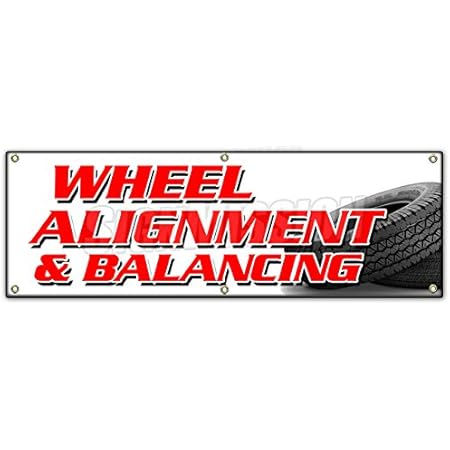 Amazon.com : 72" Wheel Alignment & Balancing Banner Sign acsi Brakes ...