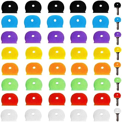 Amazon.com : 40 Pack Key Caps Covers Tags Set Plastic Key Color ...