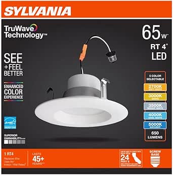 SYLVANIA TruWave White LED Retrofit Recessed Lighting 65 W - Amazon.com