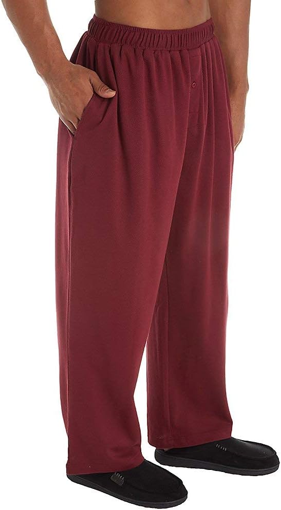 Hanes Men's Tall Man Woven Lounge Pant 4250T 5XLT Merlot Wine