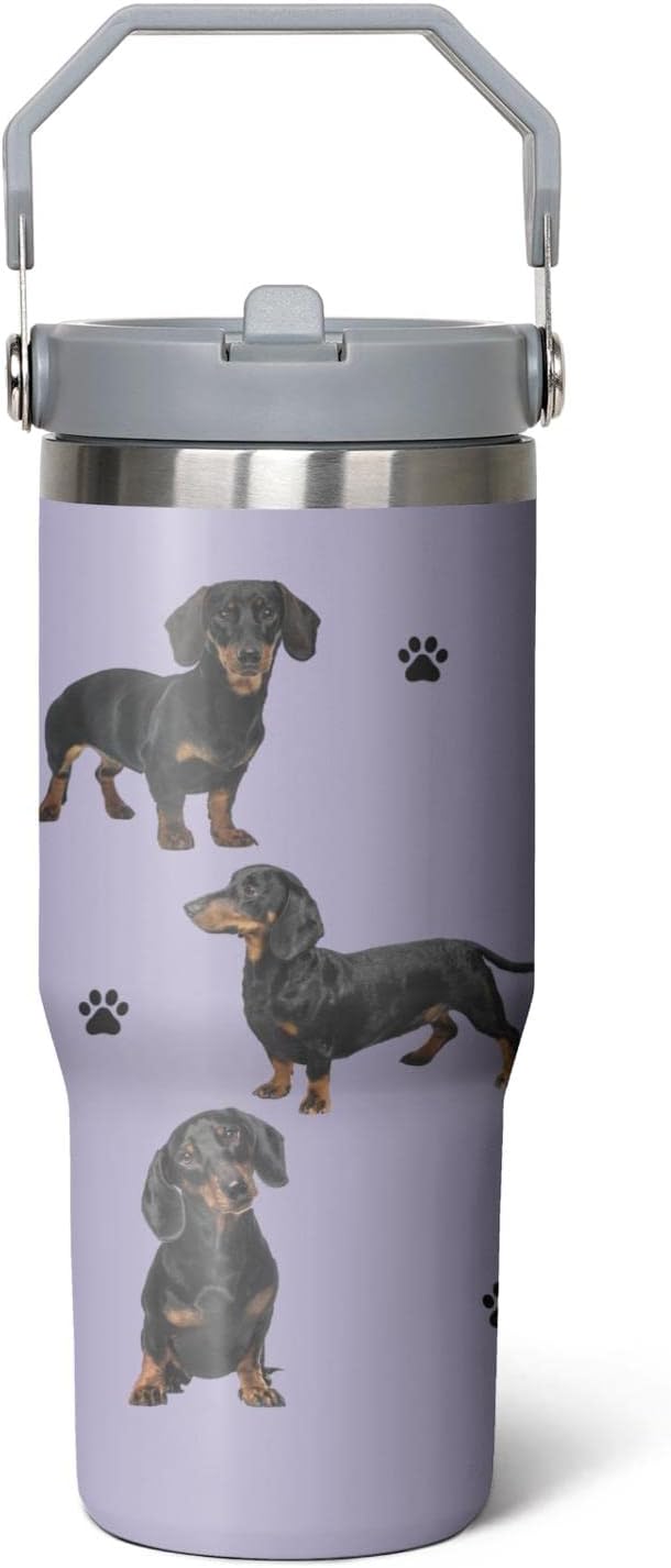 Amazon.com: Caiibaoob Dachshund Travel Cup for Dog Lover,30 oz ...