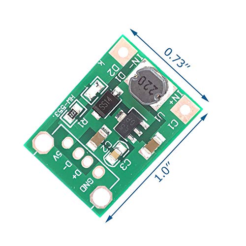 Amazon.com: 600mA DC-DC Mini Step Up Power Module 1-5V to 5V Step-up ...