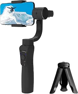Gimbal Estabilizador Portátil de 3 Eixos com Tripé de Aderência para ...