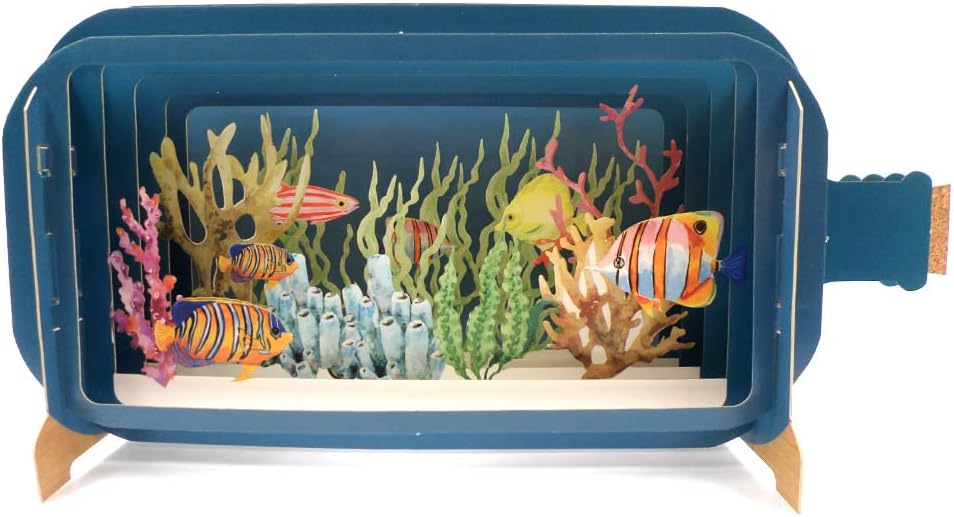 Message In A Bottle Under The Sea Pop Up Birthday Greeting Card By ...