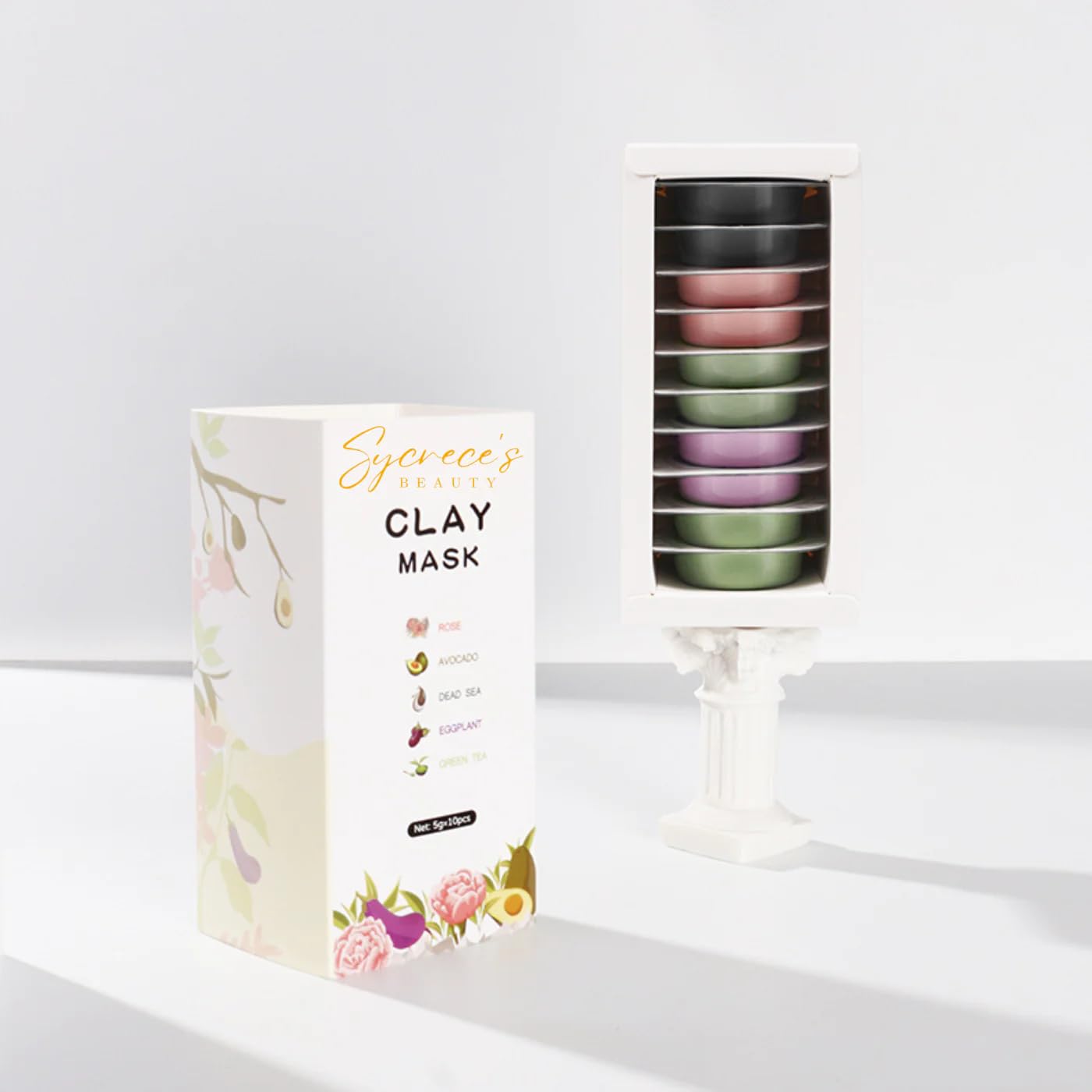 Amazon.com : Travel Size Deep Cleansing Facial Clay Mask Pods (10 ...