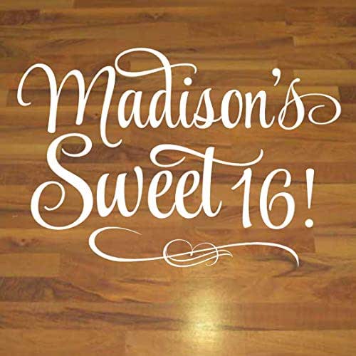 Amazon.com: Sweet Sixteen Dance Floor Decal, 16th Birthday Decor, Sweet ...