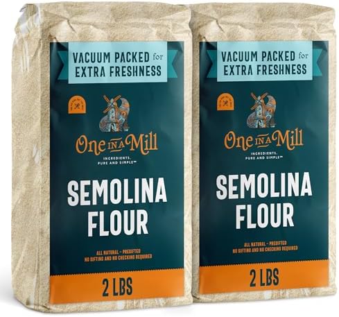 Amazon.com : ONE IN A MILL Semolina Flour 2 LB Pack of 2 | High Protein ...