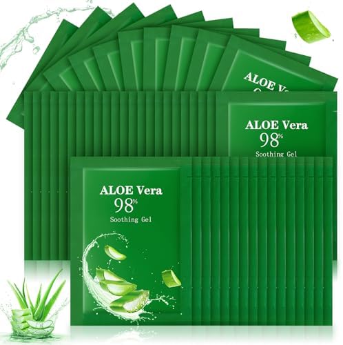Amazon.com: Siifert 100 Pcs Travel Size Aloe Vera Gel 98% Organic After ...