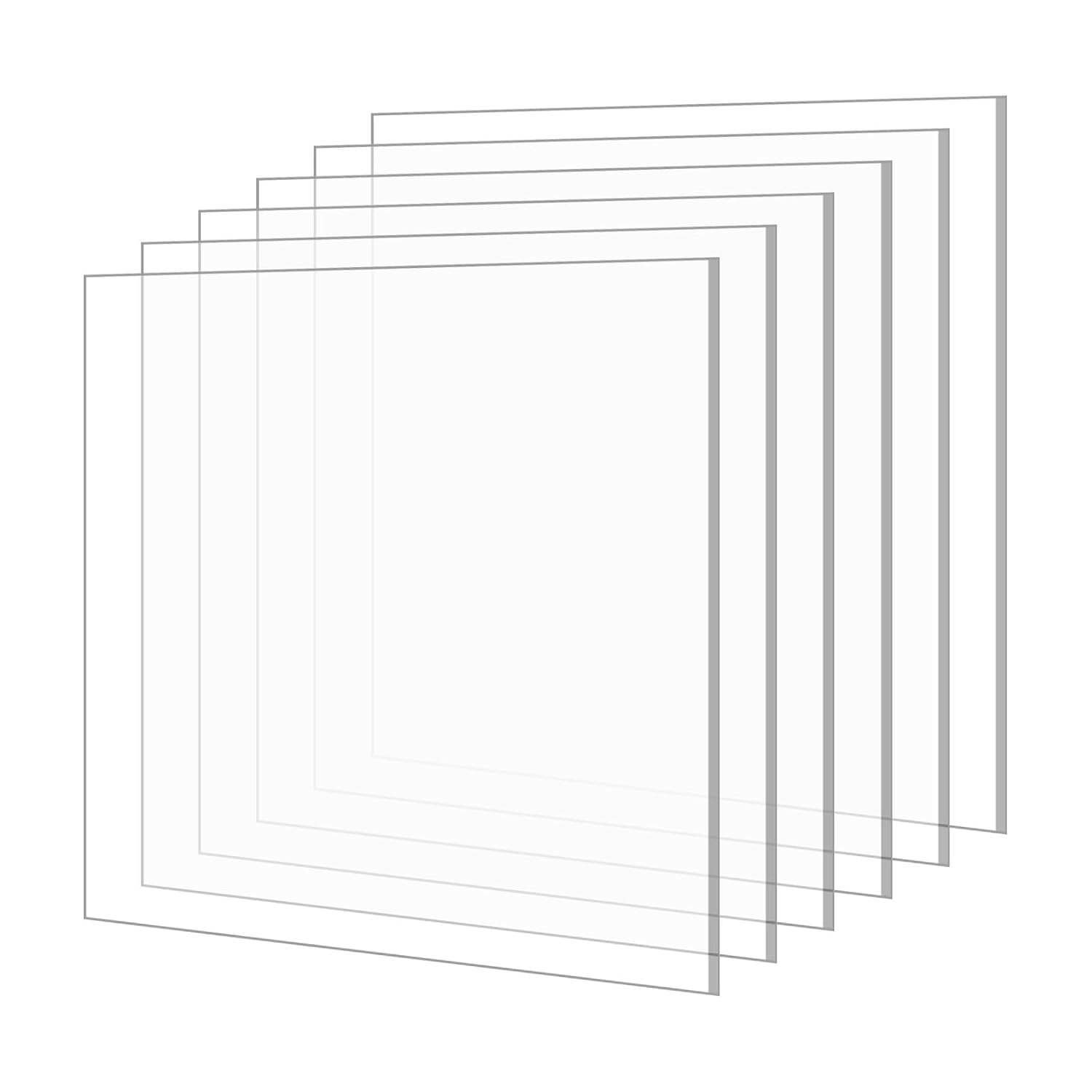 MECCANIXITY Acrylic Sheet, 12 Inch x 12 Inch PMMA Clear Crystal Acrylic ...