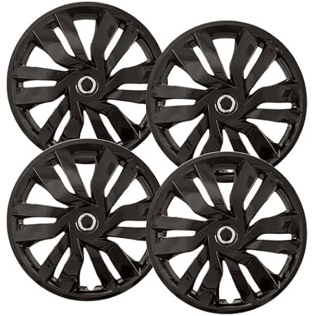 Amazon.com: Hubcaps.com - Premium Quality 15 inch Black Hubcaps! Fits ...