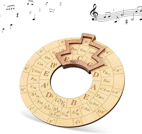 Wooden Melody Tool, Circle of Fifths Chord Wheel, Chord Wheel Musical ...
