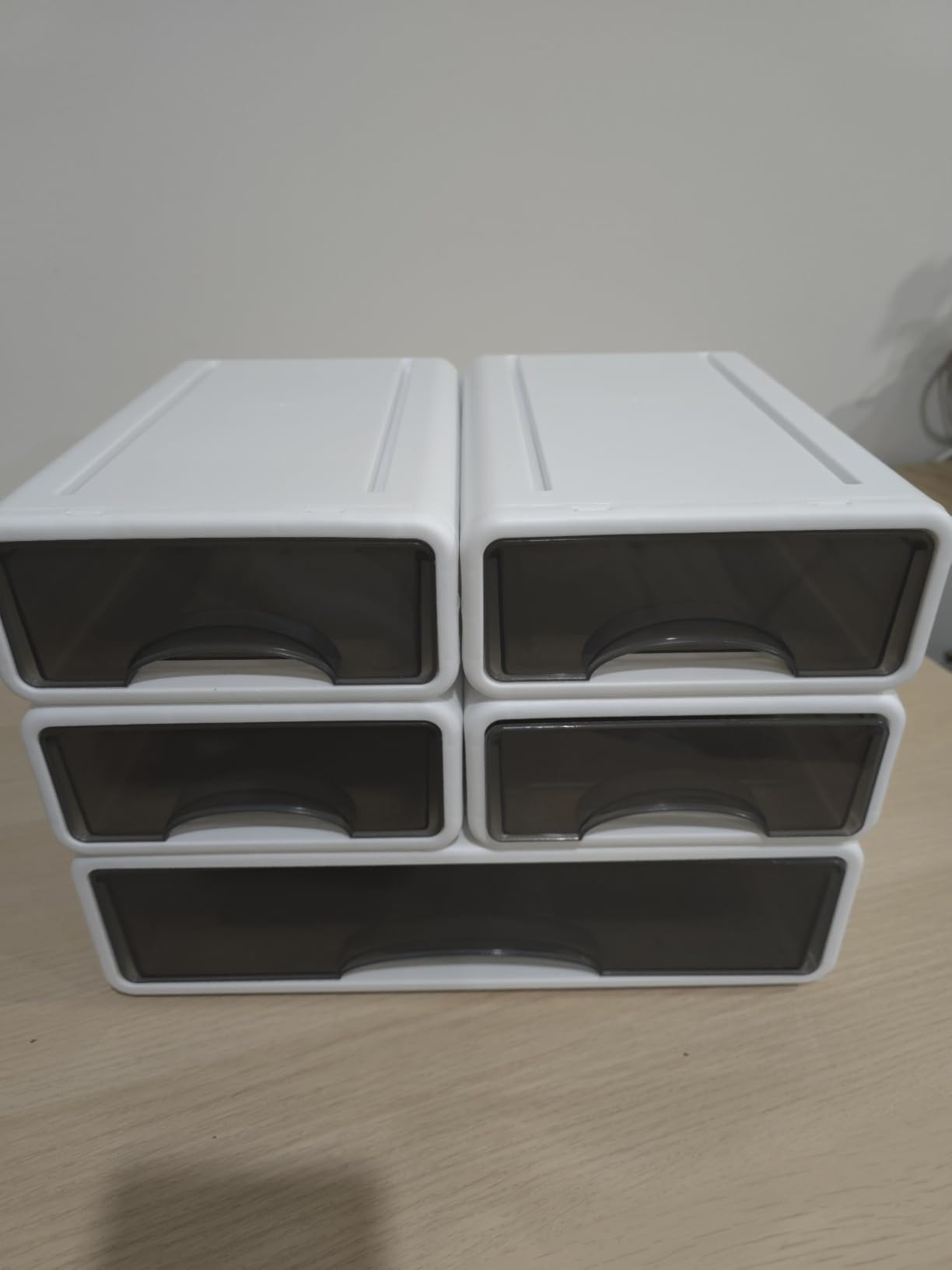 Stackable Storage Drawer Bins, Small Drawer-type Desk Organizer Boxes ...