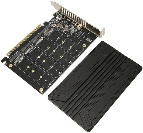 Amazon.com: Quad M.2 PCIe NVMe Adapter, M.2 NVME to PCIe 4.0/3.0 x4 ...