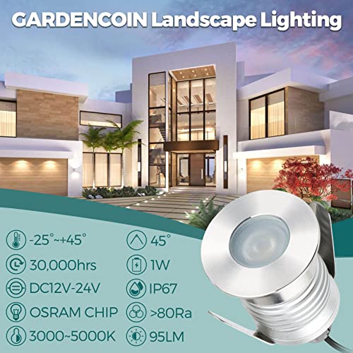 Gardencoin Recessed LED Deck Lights, Heavy Duty Stair and Driveway ...