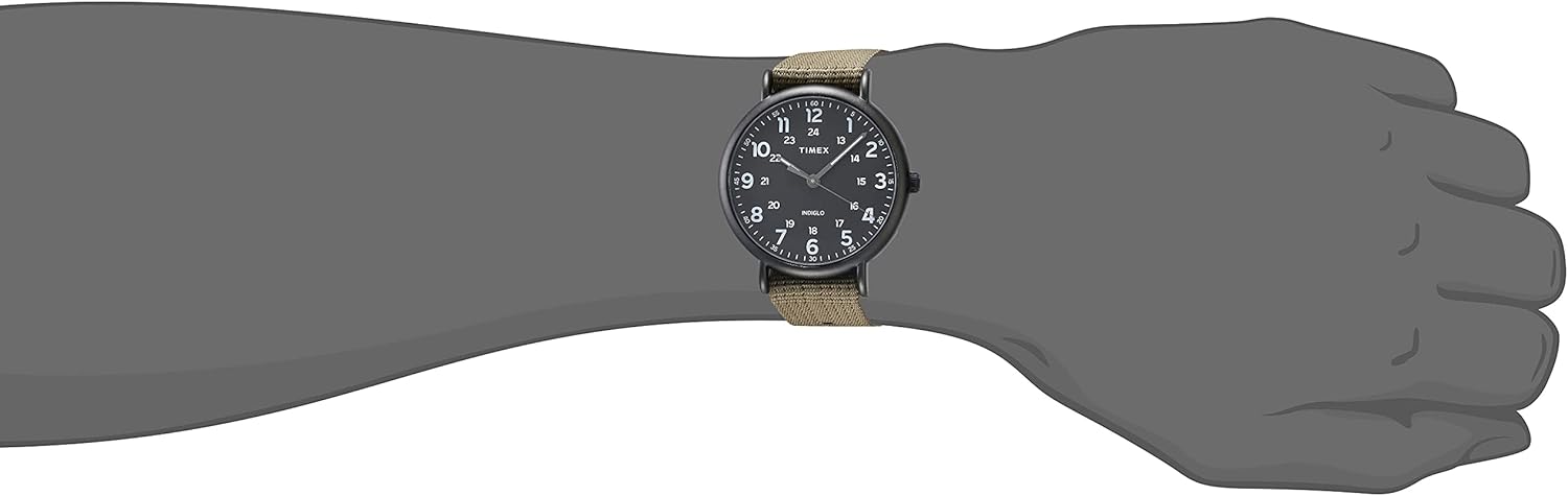Amazon.com: Timex Men's Weekender XL 43mm Watch – Black Case Black Dial ...