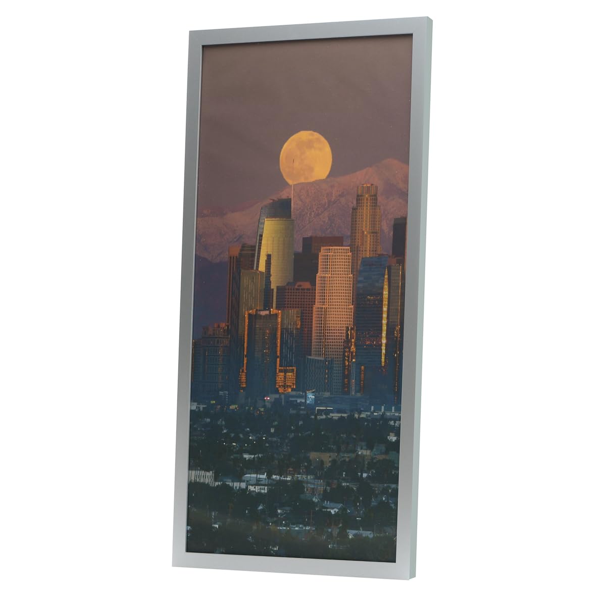 Frame Amo 20x40 Silver Modern Poster Frame, 1.25 inch Wide and 1 inch ...