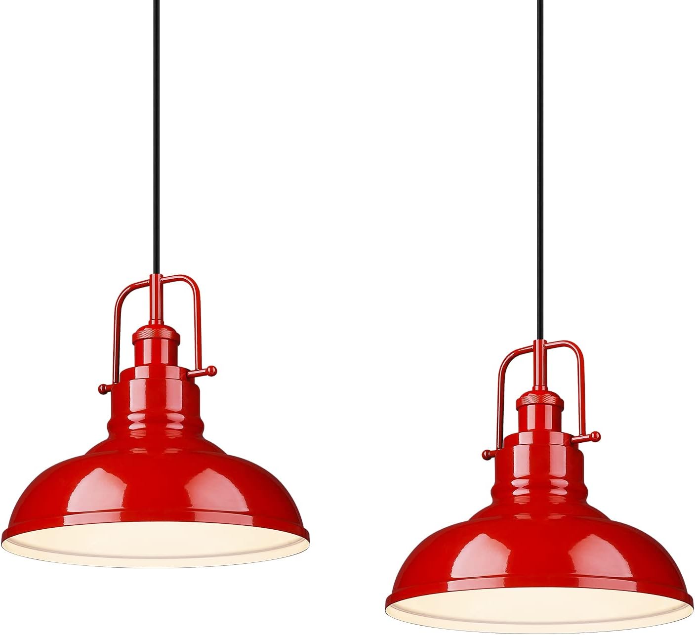 zeyu 3 Pack Farmhouse Red Pendant Lights for Kitchen Island Bundle, 016 ...