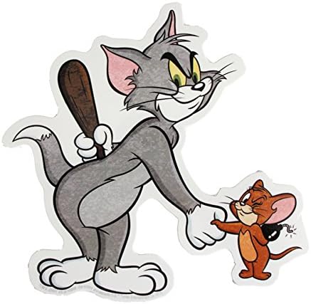 Amazon.com: WALL GURU Funny Cartoon Tom&Jerry Decorative Wall Sticker ...