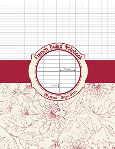 French Ruled Notebook - Seyes 3mm: French ruled paper notebook with 120 ...