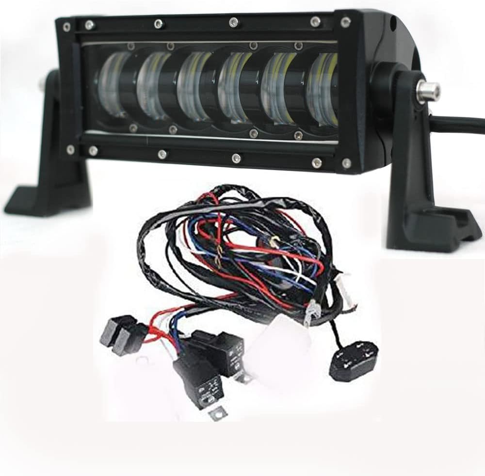 Amazon.com: FSYF 8 Inch 48w Led Light Bar with High Low Beam Led Work ...