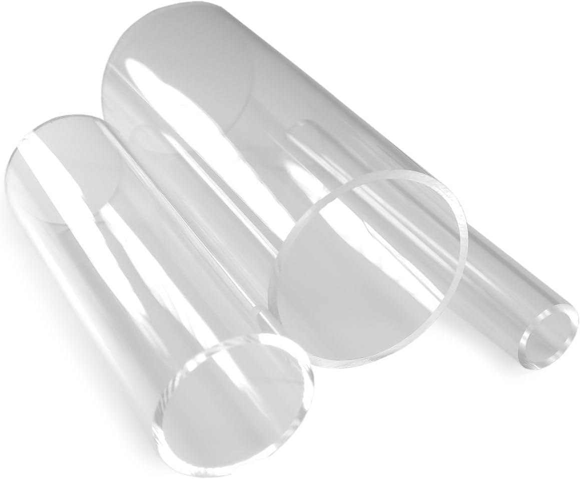 Clear Acrylic Perspex Tube Cut to Size Plastic Material Pipe Extruded ...