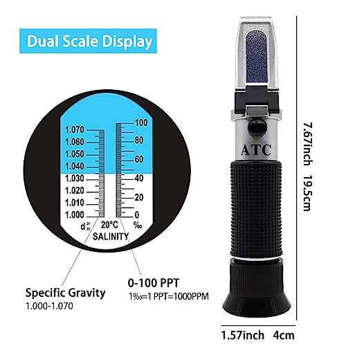 Snapklik.com : Soonkoda Dual Scales Salinity Refractometer For Seawater ...