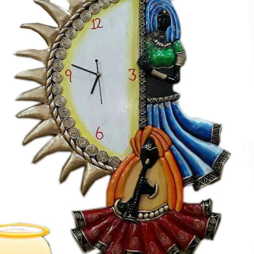 Buy Unique Indian Crafts Hand Made Designer Wooden Wall Clock Online at ...