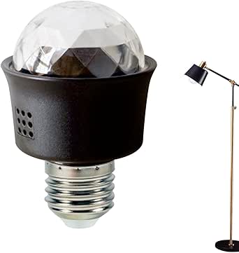 BOSONS Disco Ball Lamp, Rotating Disco Strobe Stage Lamp Bulb, RGB ...