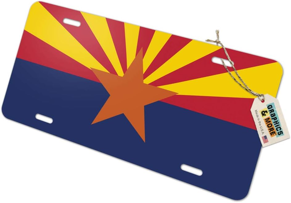 Amazon.com: Arizona Flag Filled State Outline Metal Novelty License ...