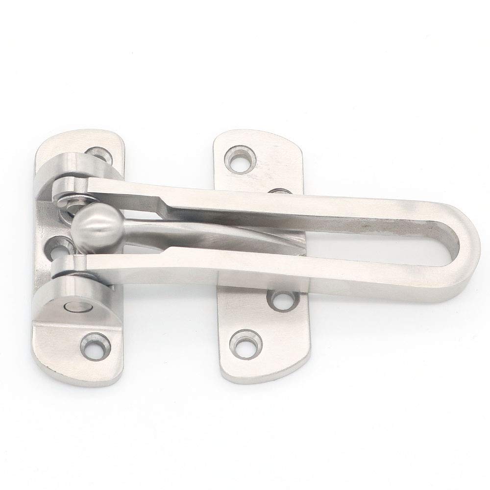 NUZAMAS 304 Stainless Steel U Swing Bar Lock, Secondary Door Lock ...