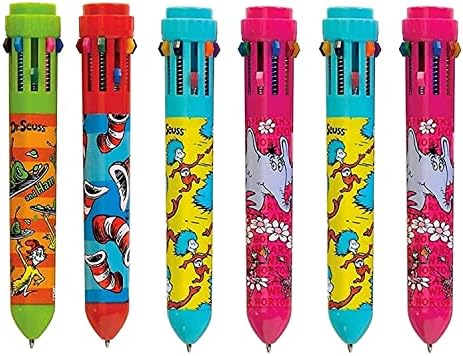 VR Creatives 10 in 1-color ballpoint pen Student push-type colored pen ...