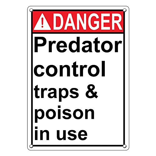 Weatherproof Plastic Vertical ANSI Danger Predator Control Traps ...