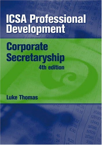 Buy Corporate Secretaryship (ICSA Professional Development S.) Book ...