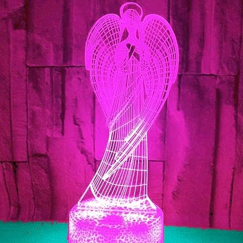 Amazon.com: MOLLY HIESON 3D Angel Night Light Table Desk Optical ...