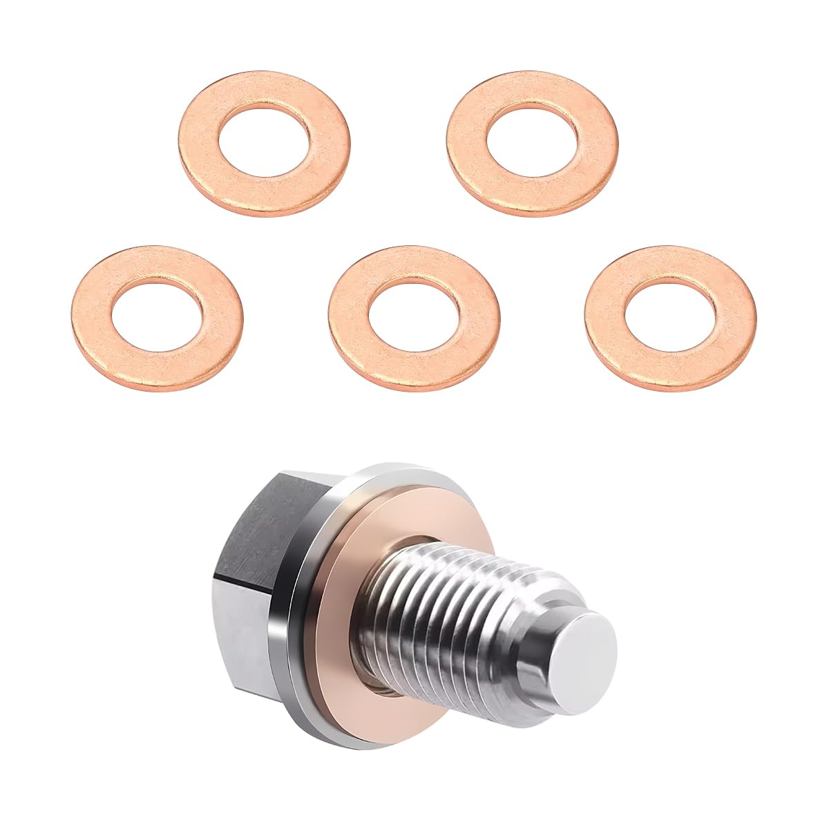 Amazon.com: Mandark M12 x 1.25 Magnetic Car Oil Drain Plug, Stainless ...