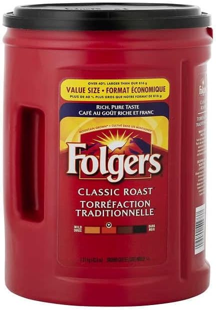 Folgers Classic Roast Ground Coffee, 1.21kg : Amazon.ca: Grocery & Gourmet Food
