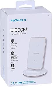 شاحن لاسلكي سريع بقدرة 15 وات بلون ابيض من موماكس - UD9W Q.DOCK5: اشتري اون لاين بأفضل الاسعار ...