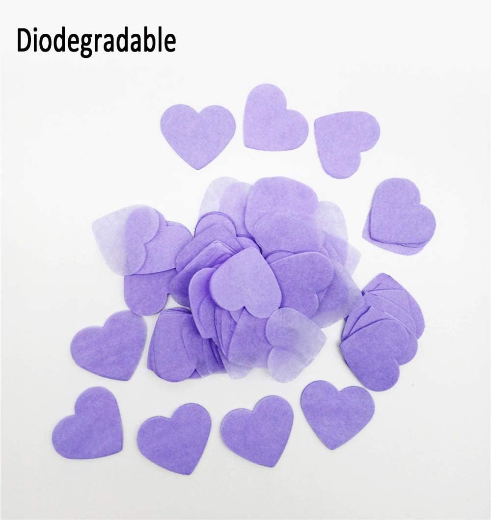 1 inch Purple Tissue Paper Heart Confetti 4000 Pieces Biodegradable ...