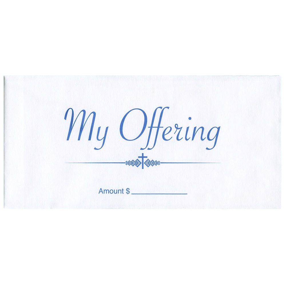 Amazon.com : Church My Offering Pew Envelopes (Pkg of 200) Easy Open ...