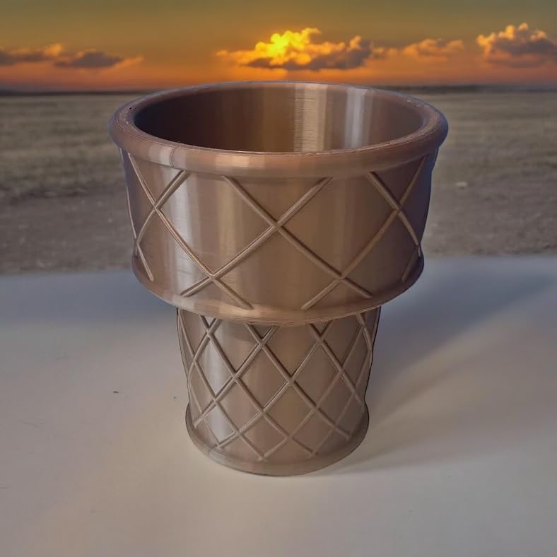 Amazon.com: Ice Cream Cone Planter, Decorative Pot for Indoor Plants ...