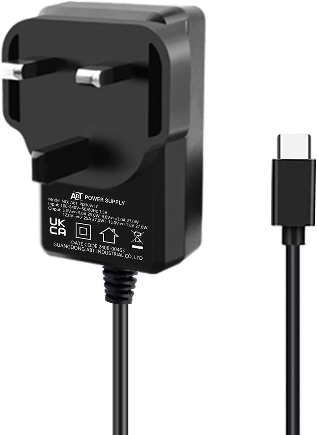 Raspberry Pi 4 USB-C Power Supply UK Plug (Black) : Amazon.co.uk ...