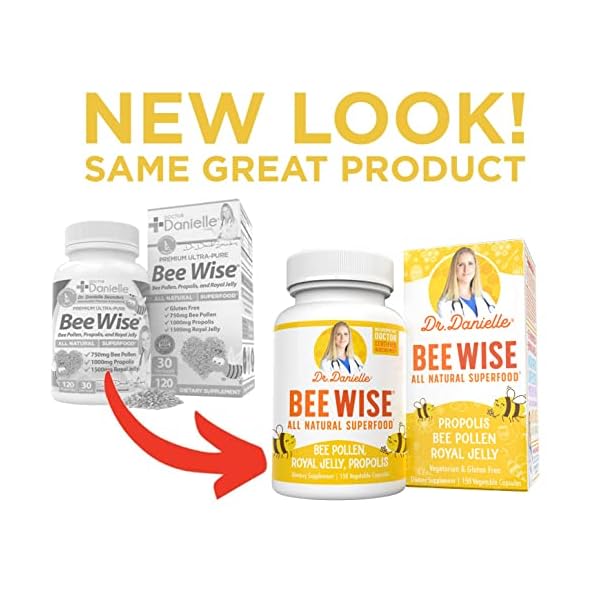 Dr. Danielle's Bee Wise - Bee Pollen Supplement - Bee Well with Royal ...