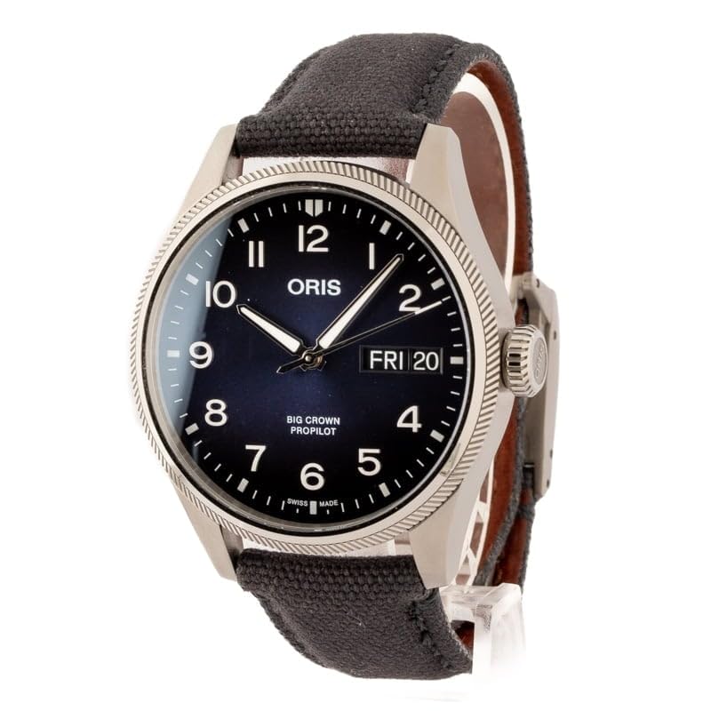 Amazon.com: Oris Big Crown ProPilot Big Day Date Blue Dial & Textile ...