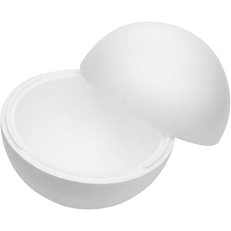 Juvale White Half Sphere Foam Ball for DIY Crafts, Large Hollow Dome ...