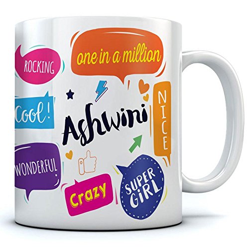Buy Ashwini Name Printed Ceramic Coffee Mug. 350 ml.Best Gift for ...