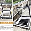 Skylight Roof Window, Sloped Flat Roof Lighting Well Window for Indoor ...