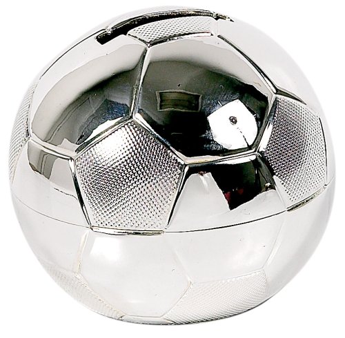 Amazon.com : Elegant Baby Silver Plated Soccer Ball Bank : Toy Banks ...