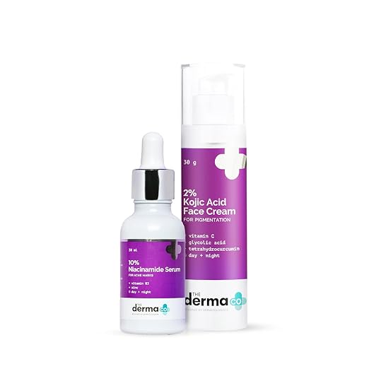 The Derma Co 2% Kojic Acid Face Cream (30 g) + 10% Niacinamide Face ...