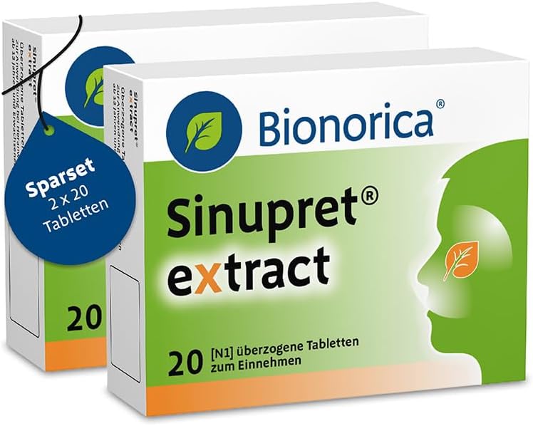 Sinupret® eXtract Economy Set of 2 x 20 Pieces - Strong for Sinusitis ...